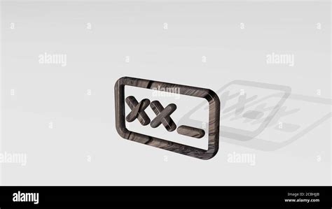 Password Type 3d Icon Standing On The Floor 3d Illustration For