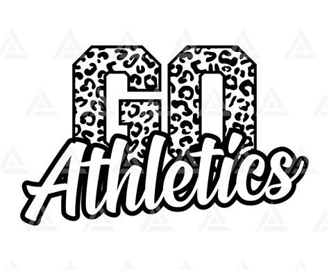 Go Athletics Leopard Svg Go Athletics Football Svg Run Athletics Svg