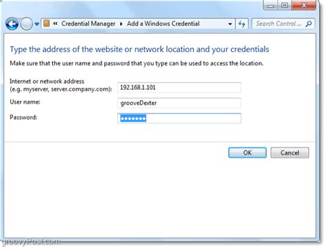 Manage Windows Passwords Using Windows Vault