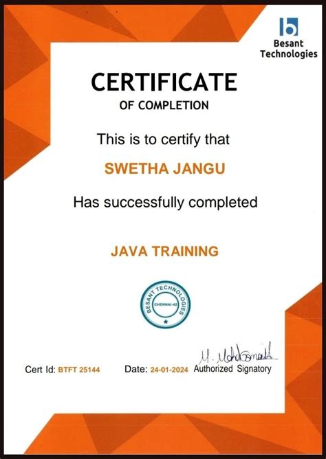 Swetha Jangu On Linkedin Java Programming Training