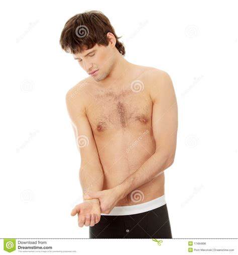 Pain Concept Stock Photo Image Of Healthy Naked Brunette 17484896