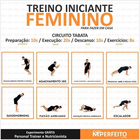 Treino Iniciante Feminino Com Exercícios Para Fazer Em Casa 13 Meu
