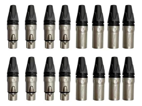 Kit Conectores Xlr F Mea Xlr Macho De Linha Wireconex Parcelamento Sem Juros