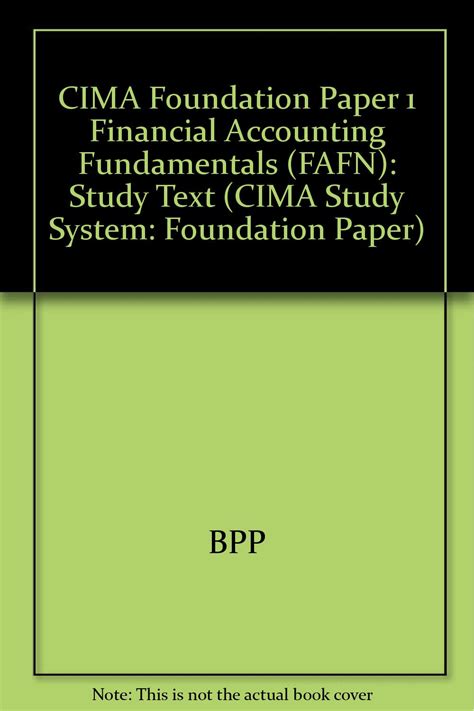 Amazon Study Text CIMA Study System Foundation Paper BPP Accounting