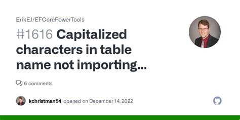 capitalized characters in table name not importing correctly · issue