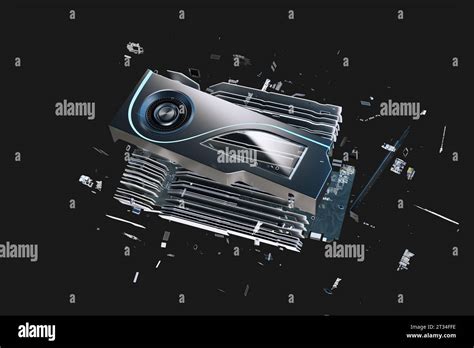 Explosion View Of A Graphic Card Dissasembled Video Card To Small