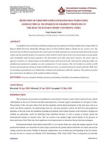 3 Ijget Detection Of Groundwater Saturated Fractures Using Geoelectrical Techniques Of Gradient