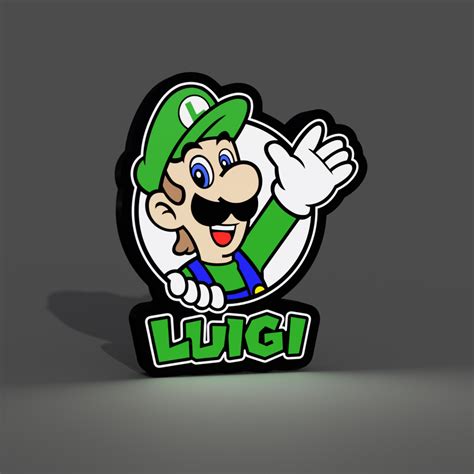 Luigi Lightbox Led Lamp By Braga3dprint Printables Store