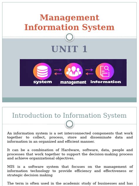 Management Information System Unit1 Pdf Information System Big Data