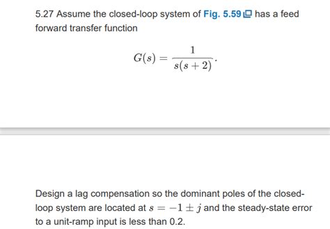 solved g s s s2 2s 5 1 and dc s s 2k5 27 assume the