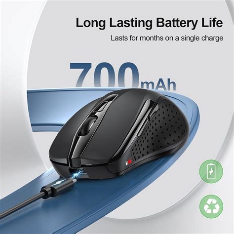 tecknet rechargeable bluetooth wireless mouse 4800dpi