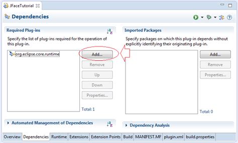 eclipse jface tutorial with examples