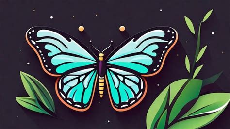 Colorful Butterfly In Natural Habitat Premium Ai Generated Image
