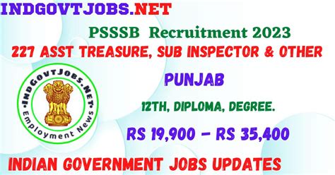 Psssb Recruitment 2023 227 Various Best Job Vacancy