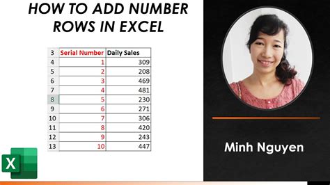 how to add number rows in excel how to insert serial numbers
