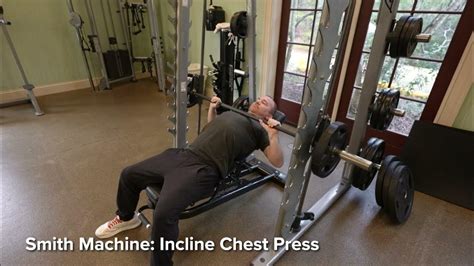 Smith Machine Incline Chest Press Hasentree Fitness Youtube