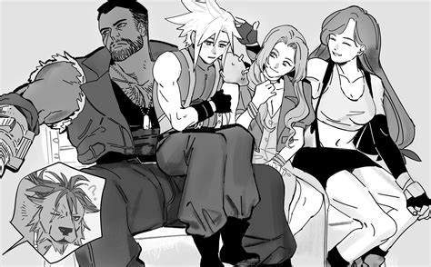 Tifa Lockhart Cloud Strife Aerith Gainsborough Barret Wallace And