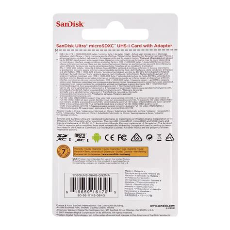 Order Sandisk Ultra GB SDXC Micro SD UHS MB S Online At Best