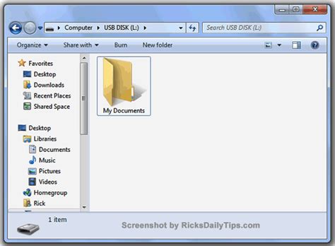How To Move The My Documents Folder To A Usb Flash Drive