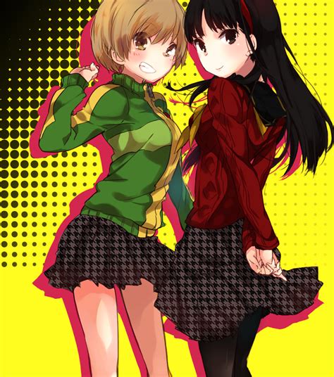 Satonaka Chie And Amagi Yukiko Persona And 1 More Drawn By Aguri