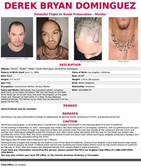 Fbis 23 Most Wanted Fugitives Accused In California Killings Across