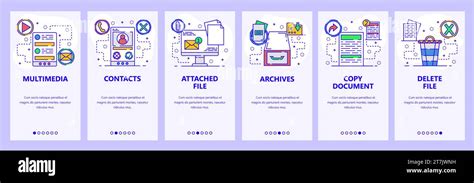 Mobile App Onboarding Screens Computer Services Media Email Archives Copy And Delete Files