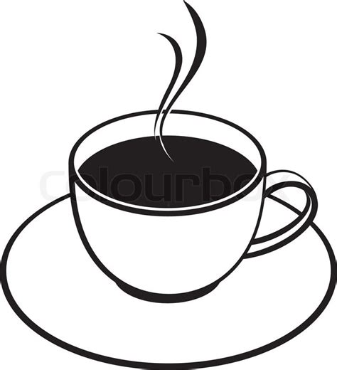 Eine Tasse Kaffee Vektor Illustration Stock Vektor Colourbox