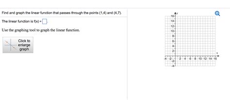 Solved Find And Graph The Linear Function That Passes