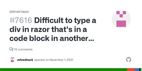Difficult To Type A Div In Razor That S In A Code Block In Another Div