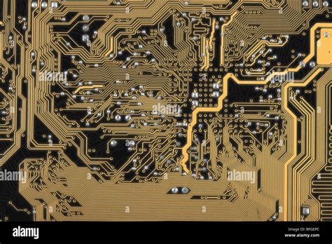 Abstract Circuit Board Dark Background In Hi Tech Style Stock Photo Alamy