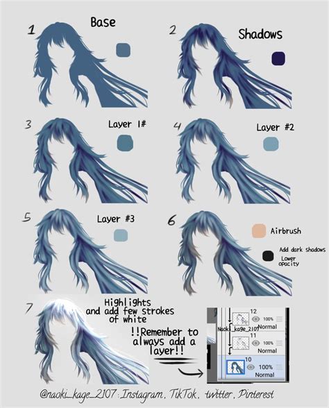 Hair Rendering Tutorial In 2024 Art Inspiration Drawing Sketchbook