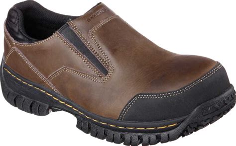 Mens Skechers Work Relaxed Fit Hartan Steel Toe Slip On