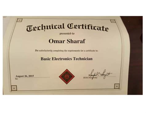 Basic Electronics Technician Certificate Ppt