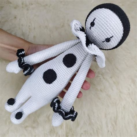 Pierrot Crochet Pierrot Doll Black And White Doll Pierrot Clown