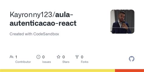 Github Kayronny123aula Autenticacao React Created With Codesandbox