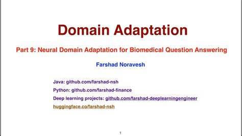 Part 9 Neural Domain Adaptation For Biomedical Question Answering Youtube