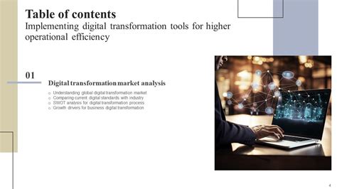 Implementing Digital Transformation Tools For Higher Operational Efficiency Ppt Template