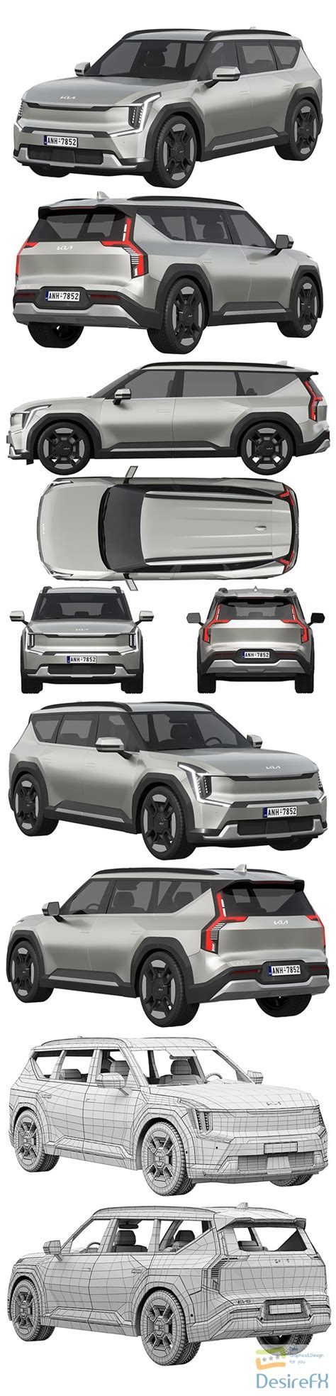 Download Kia Ev9 3d Model Desirefxcom