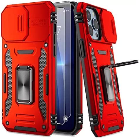 Funda Para IPhone 13 Pro Max Rojo Uso Rudo Grado Militar Meses Sin