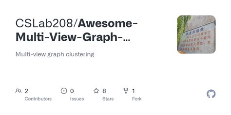 Github Cslab208awesome Multi View Graph Clustering Multi View Graph Clustering