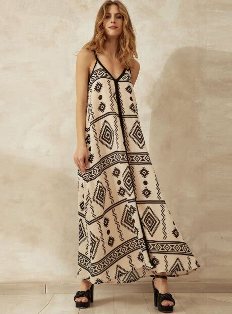 Eighty2 Μάξι Φόρεμα Με Print Angels Fashion