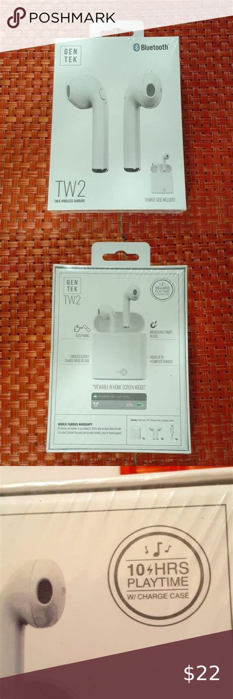 Gen Tek Bluetooth True Wireless Earbuds New In Box Wireless Earbuds