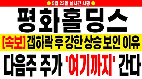 평화홀딩스 주가전망 긴급 지금 이런 패턴이 나오고 있네요 세력들 수급 움직임 포착 얼른 대응하시길 바라겠습니다 Youtube