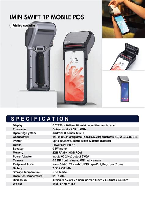 Imin Swift 1P Mobile Pos MDOT