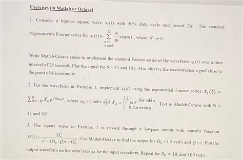 Solved 1 Consider A Bipolar Square Wave X1 T With 50 Duty Chegg