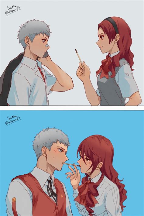 Kirijou Mitsuru And Sanada Akihiko Persona And 1 More Drawn By Soc