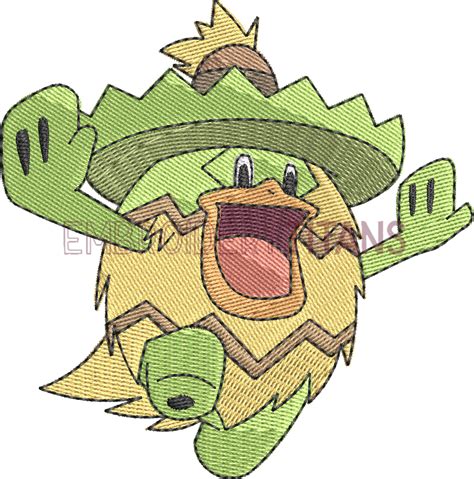 Ludicolo Pokemon Free Machine Embroidery Design Download In Pes Jef