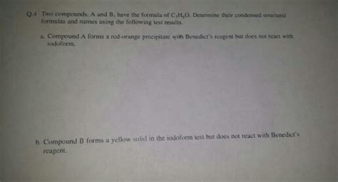 Solved Two compounds. A and B, have the formula of C_3 H_6 | Chegg.com