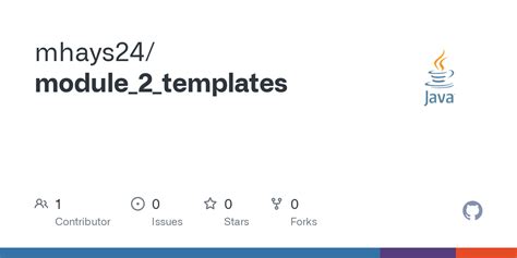 Github Mhays Module Templates
