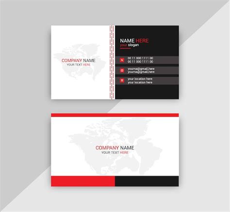 Premium Vector Red Business Card Design Templates